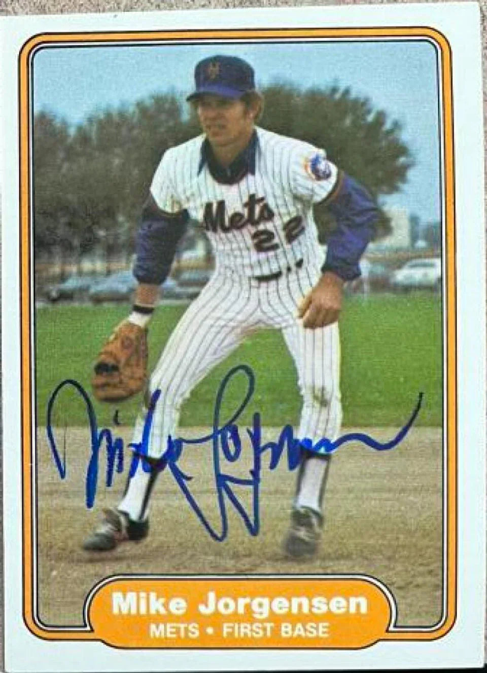 Mike Jorgensen Signed 1982 Fleer Baseball Card - New York Mets