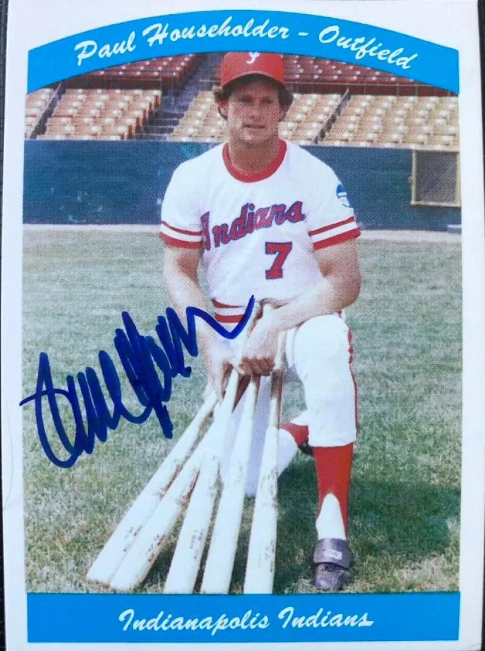Paul Householder Signed 1979 Minor League Baseball Card - Indianapolis ...