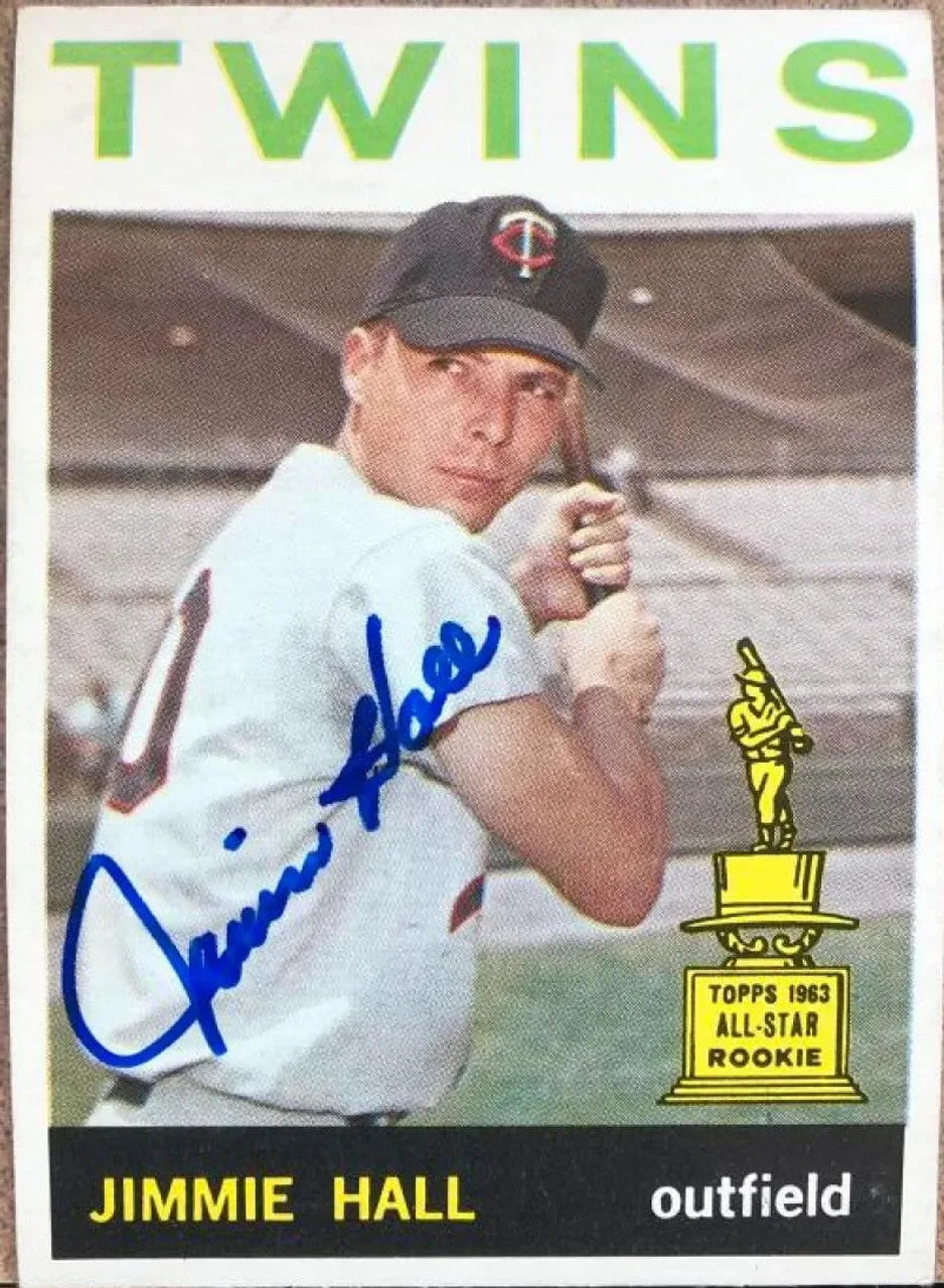 Jimmie Hall Signed 1964 Topps Baseball Card - Minnesota Twins