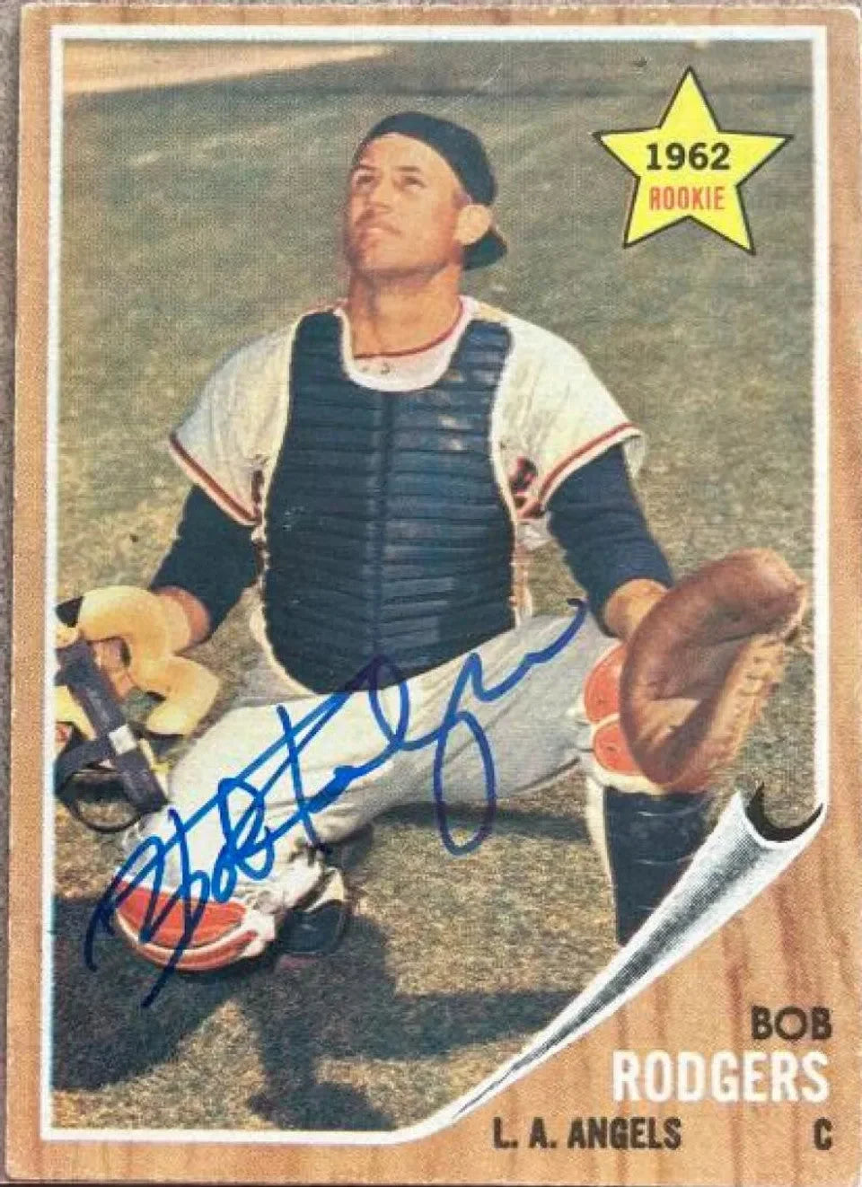 Bob "Buck" Rodgers Signed 1962 Topps Baseball Card - Los Angeles Angel