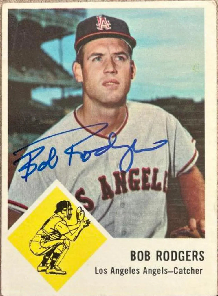 Bob "Buck" Rodgers Signed 1963 Fleer Baseball Card - Los Angeles Angel ...