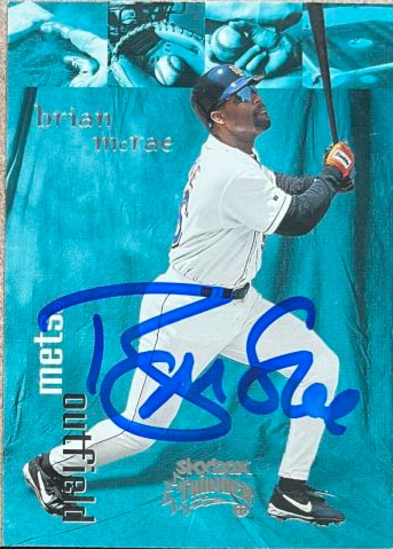 Brian McRae Signed 1999 Skybox Thunder Baseball Card - New York Mets