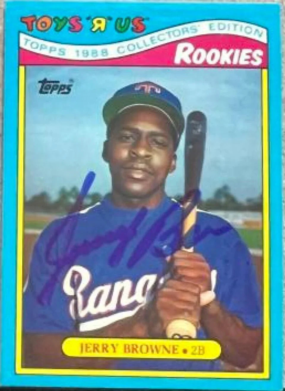 Jerry Browne Signed 1988 Topps Toys 'R' Us Baseball Card - Texas Range