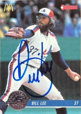 Bill Lee Signed 1993 Donruss McDonald's Baseball Card - Montreal Expos