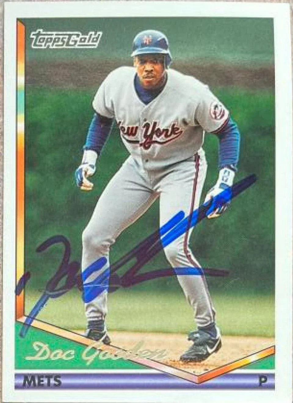 Dwight Gooden Signed 1994 Topps Gold Baseball Card - New York Mets