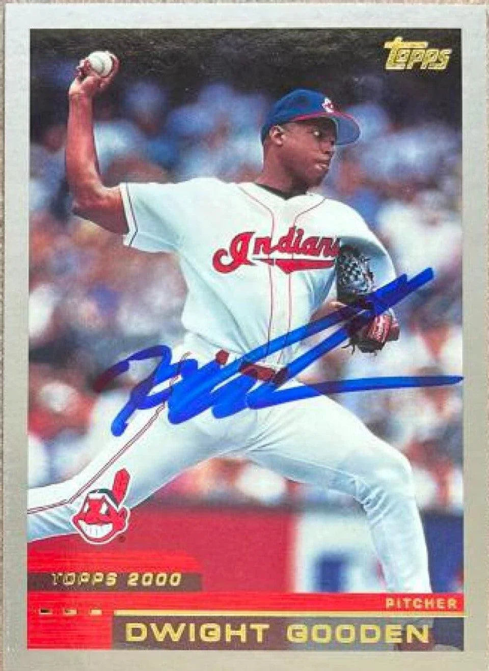Dwight Gooden Signed 2000 Topps Baseball Card - Cleveland Indians