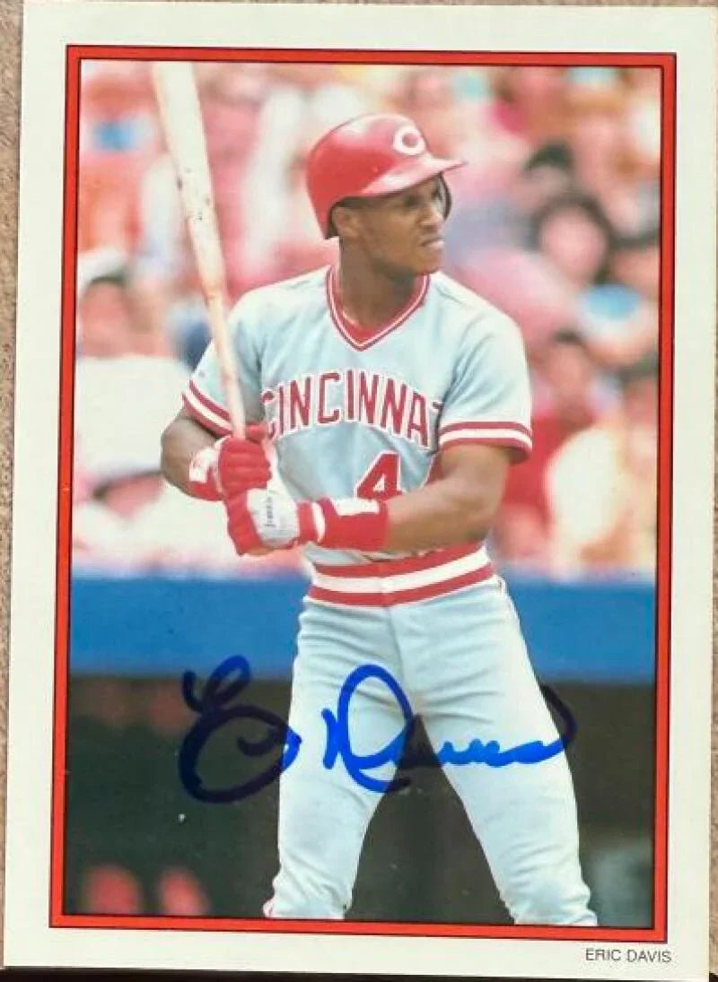 Eric Davis Signed 1990 Topps - All-Star Glossy Baseball Card - Cincinn