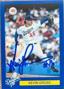 Kevin Gross Signed 1994 LA Police Baseball Card - Los Angeles Dodgers