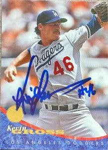 Kevin Gross Signed 1994 Leaf Baseball Card - Los Angeles Dodgers