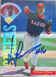 Kevin Gross Signed 1995 Leaf Baseball Card - Texas Rangers