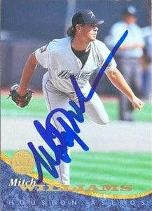 Mitch Williams Signed 1994 Leaf Baseball Card - Houston Astros