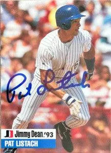 Pat Listach Signed 1993 Jimmy Dean Baseball Card - Milwaukee Brewers