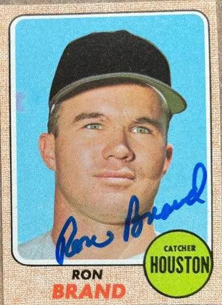 Ron Brand Signed 1968 Topps Baseball Card - Houston Astros