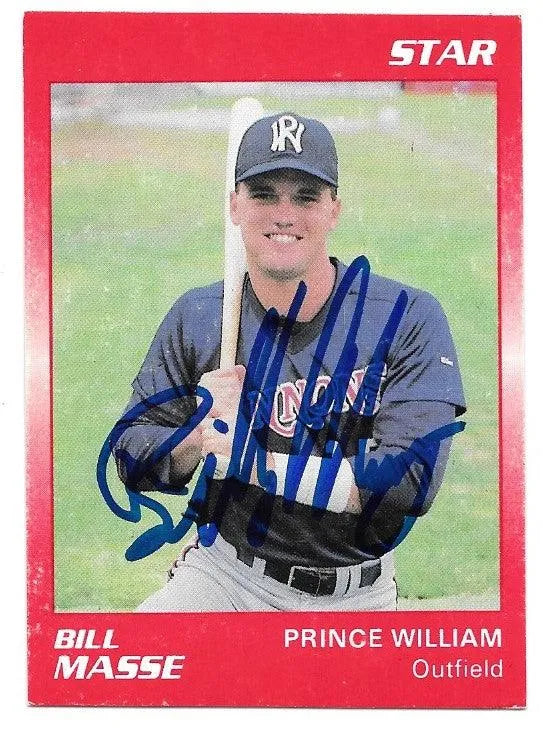 Bill Masse Signed 1990 Star Baseball Card - Prince William Cannons