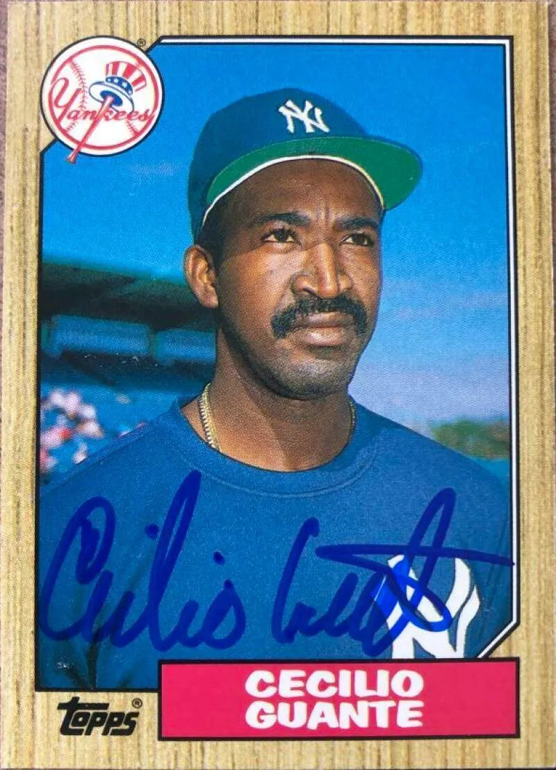 Cecilio Guante Signed 1987 Topps Baseball Card - New York Yankees