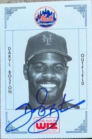 Daryl Boston Signed 1991 WIZ Baseball Card - New York Mets