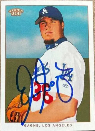 Eric Gagne Signed 2002 Topps 206 Baseball Card - Los Angeles Dodgers
