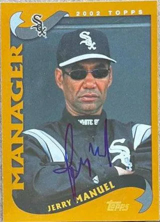 Jerry Manuel Signed 2002 Topps Baseball Card - Chicago White Sox