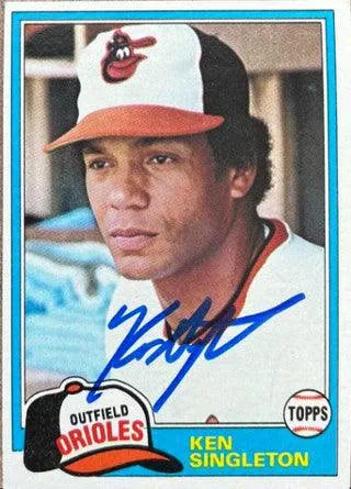 Ken Singleton Signed 1981 Topps Baseball Card - Baltimore Orioles