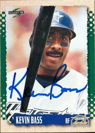 Kevin Bass Signed 1995 Score Baseball Card - Houston Astros