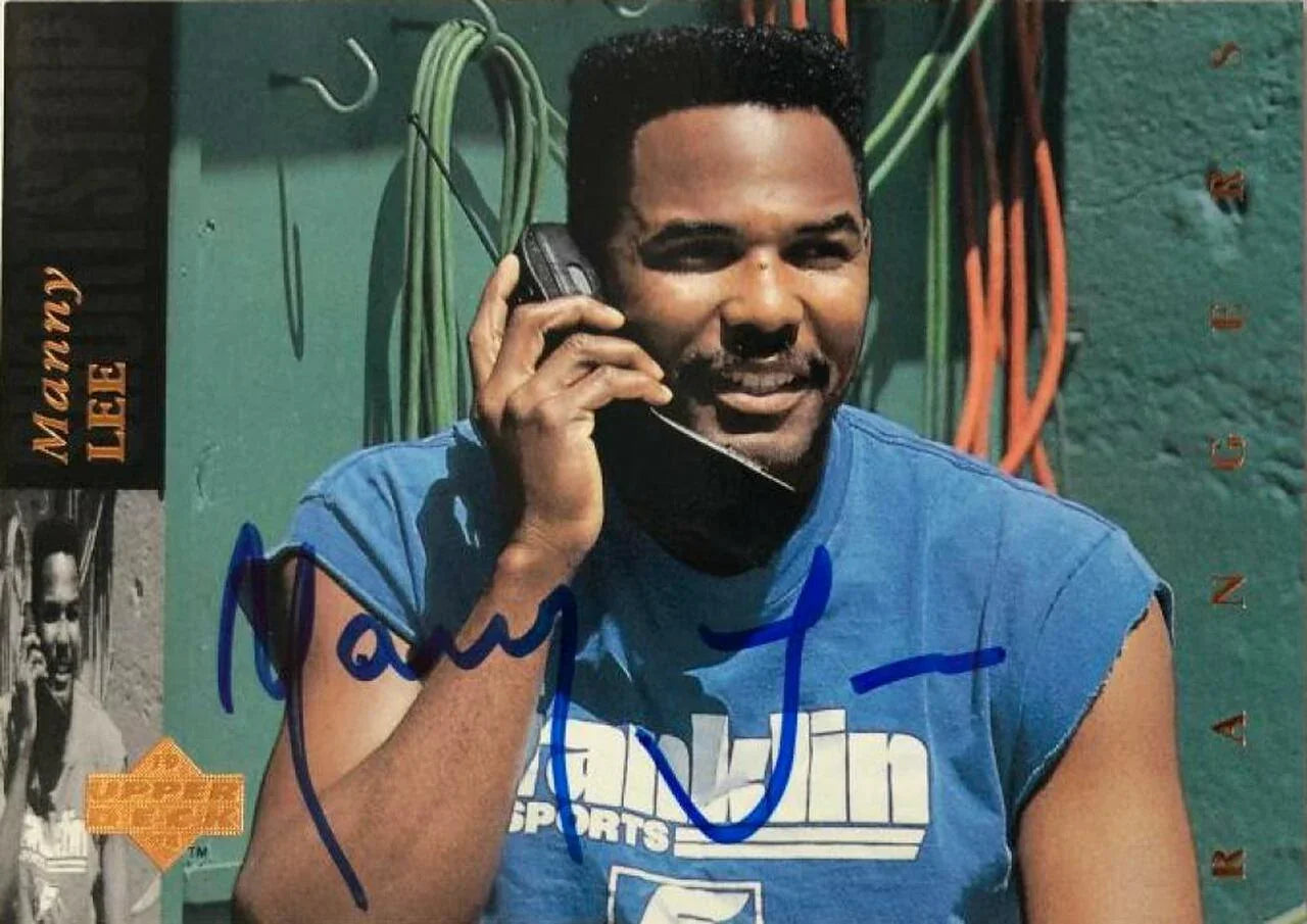 Manny Lee Signed 1994 Upper Deck Baseball Card - Texas Rangers