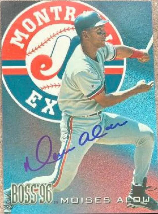 Moises Alou Signed 1996 Circa Boss Baseball Card - Montreal Expos