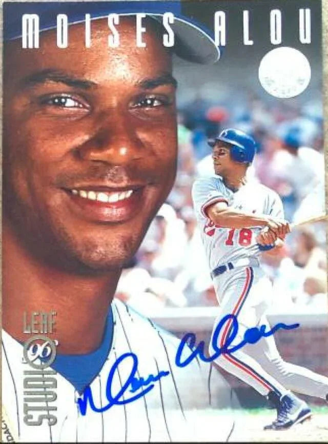 Moises Alou Signed 1996 Studio Baseball Card - Montreal Expos